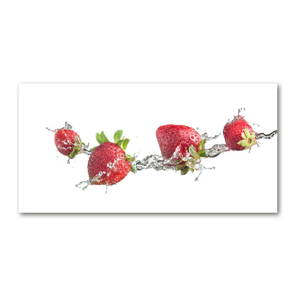 Ebern Designs Erdbeeren und Wasser - Ungerahmte Kunstdrucke auf Leinwand | Wayfair.de